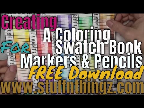 Coloring Swatch Book - Details On Two Printable Charts - Journal Coloring Update - Free Downloadable