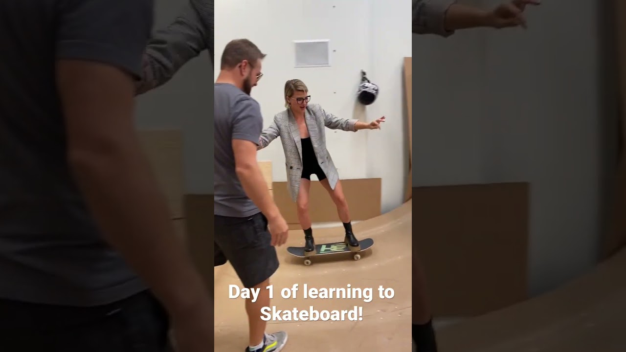 Day 1 of teaching Bailey & Mac to Skateboard. Shop fun, we all ride here!