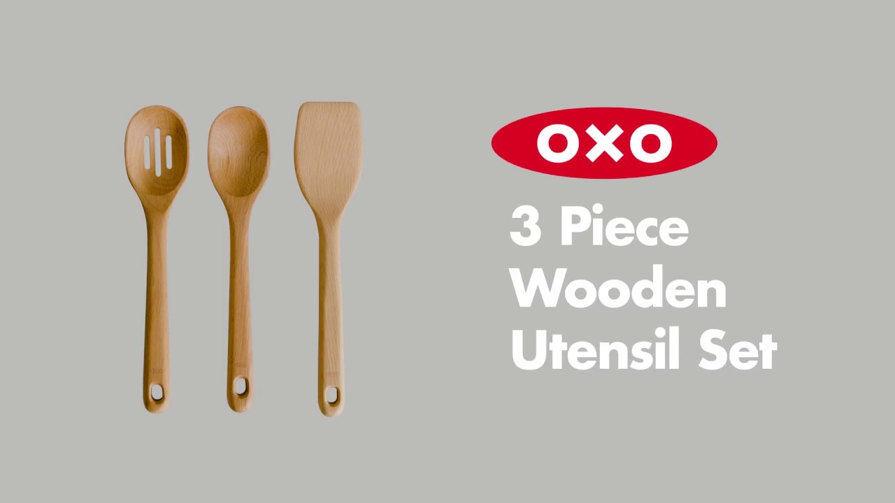 OXO 3 Piece Wooden Utensil Set