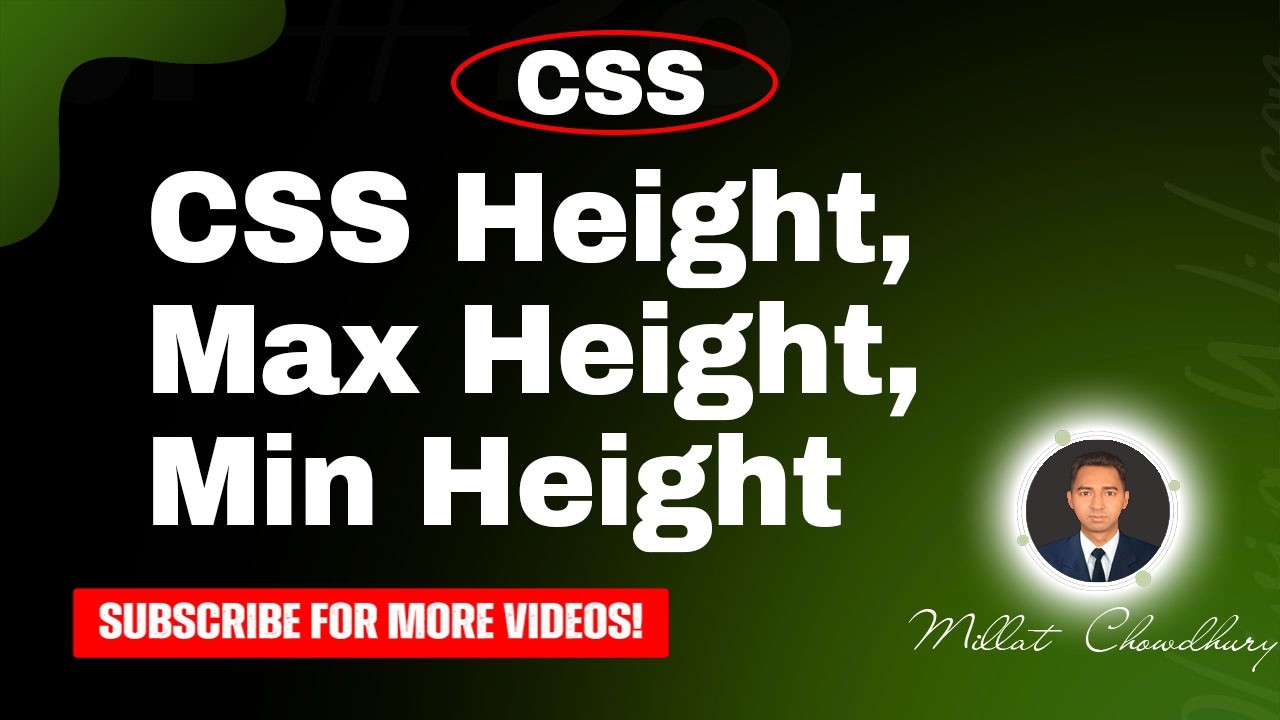 css height, max height, min height, css tutorial, html css, css full course
