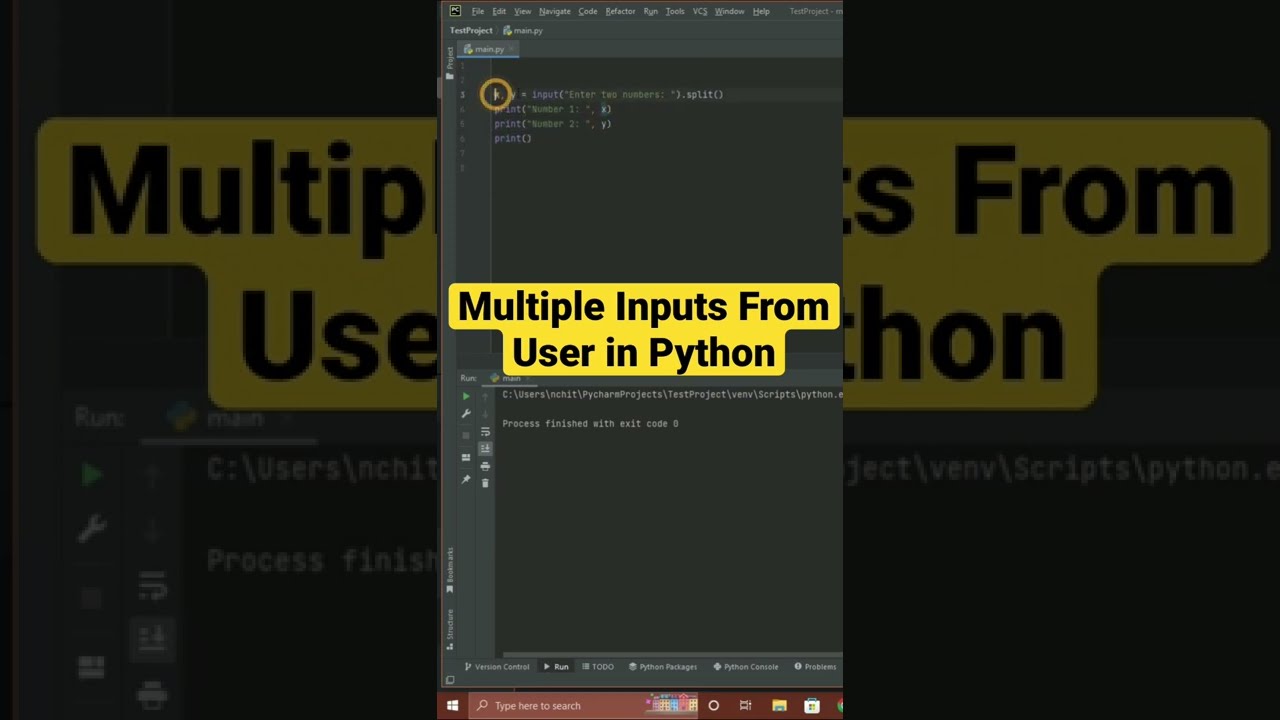 Multiple Inputs from user in Python