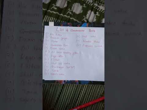 list of compressor parts