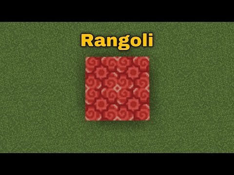 Minecraft : Rangoli in Minecraft || Red Glazed Terracotta ||