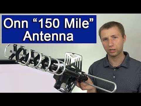 Onn 150 Mile Outdoor HD TV Antenna Setup and Review