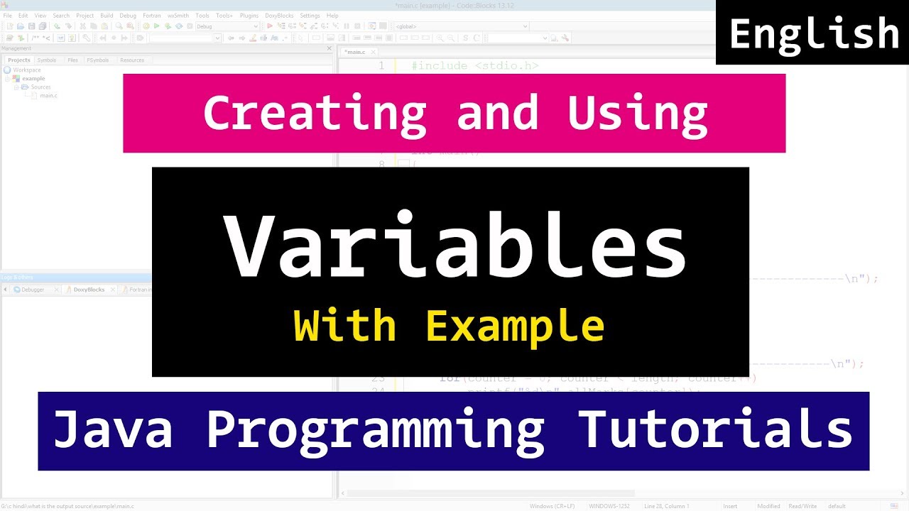 Creating and using Variables | Java Programming Video Tutorial