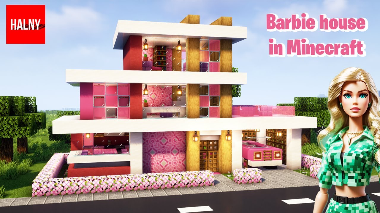 Barbie house - Minecraft tutorial - Minecraft Builders