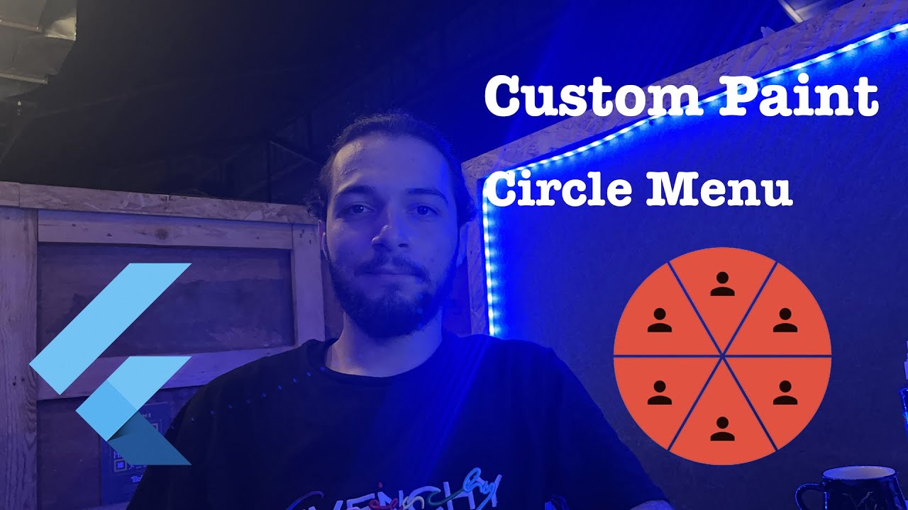 Custom Paint(Create Circle Menu); Flutter Development