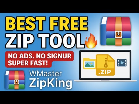 Best Free Alternative to WinZip & 7-Zip 🔥 | WMaster ZipKing File Compressor (100% Free Tool)