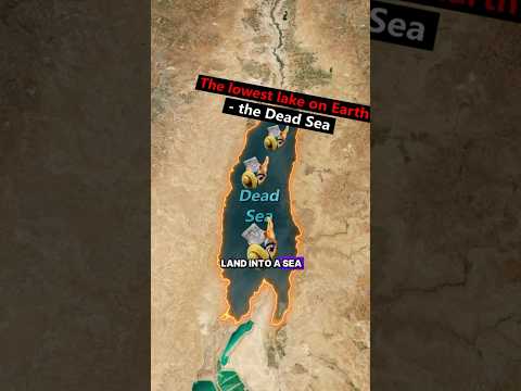 The lowest lake on Earth- the Dead Sea ! #map #us #world #deadseasalt