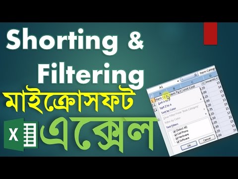 Sorting and Filtering data in MS Excel Bangla Video Lecture - Learn MS Excel 2007 from Beginner ...