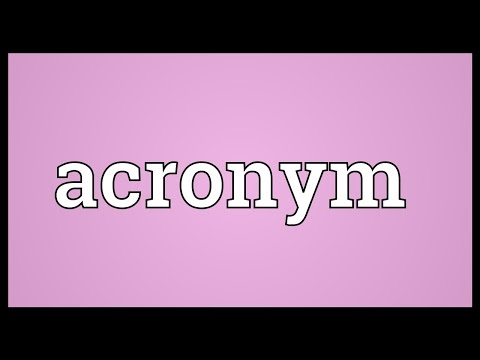Acronym Meaning