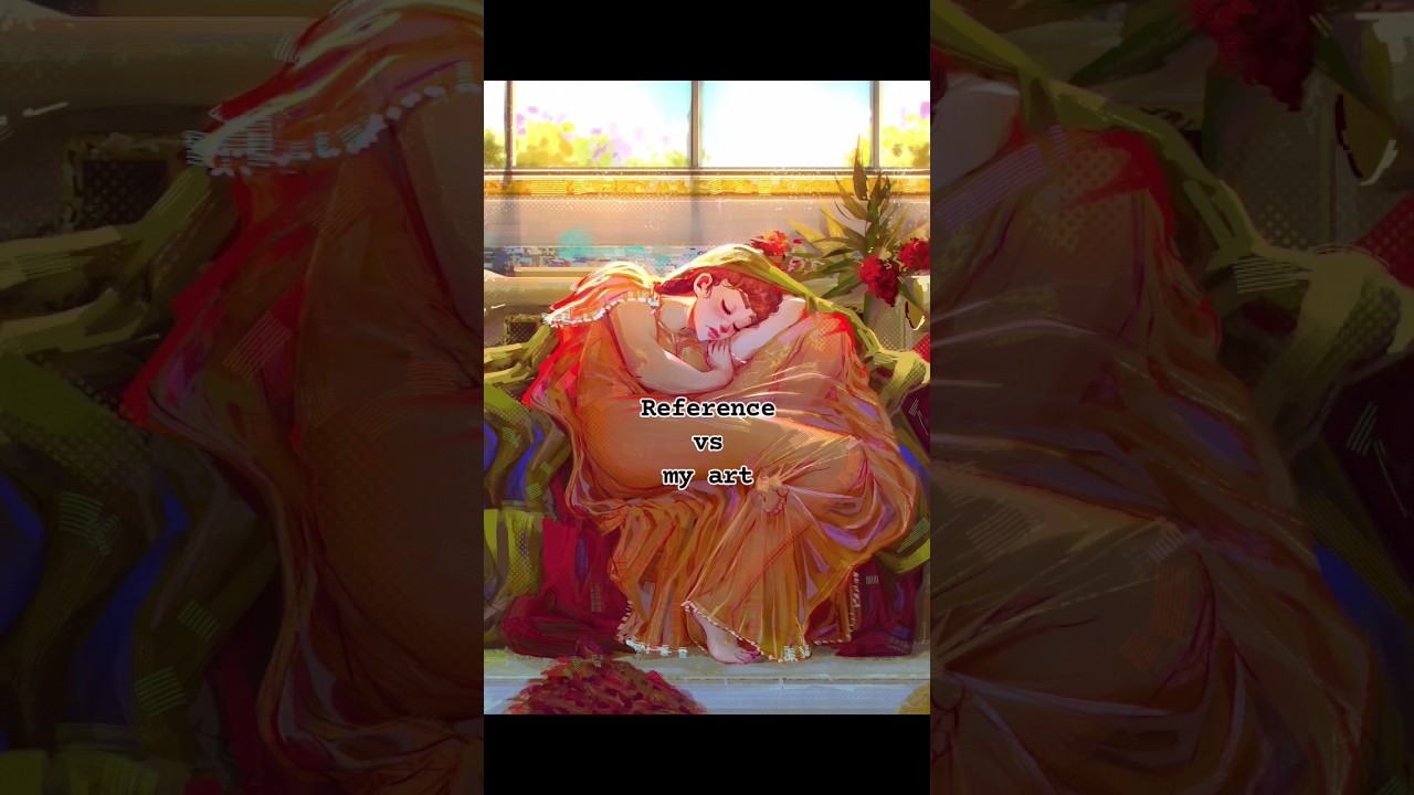 REFERENCE VS MY ART 🔥 #digitalart #digitaldrawing #masterstudy #art #digitalpainting #animationshort