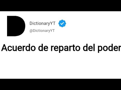 Acuerdo de reparto del poder Meaning in English