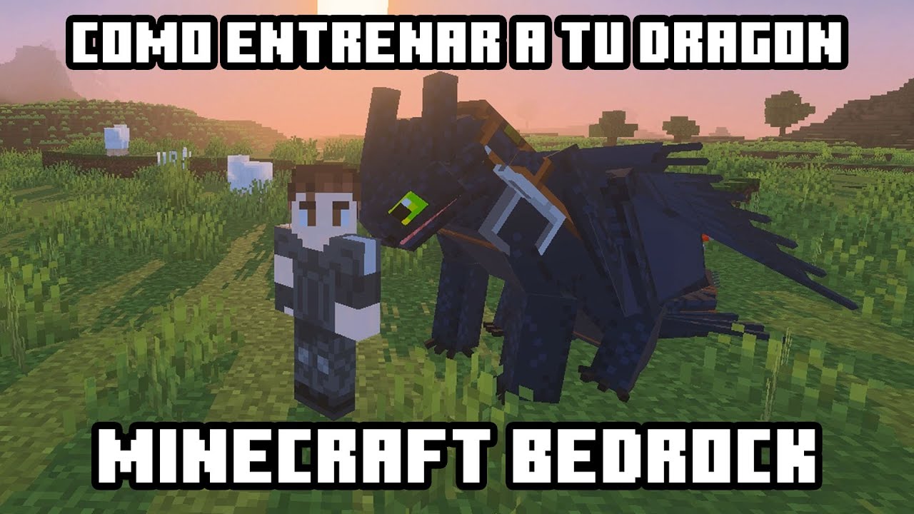 🖤Chimuelo en Minecraft Bedrock⚒️| ⭐Addon Oficial⭐Como Entrenar a tu Dragon en un Mundo Survival😎