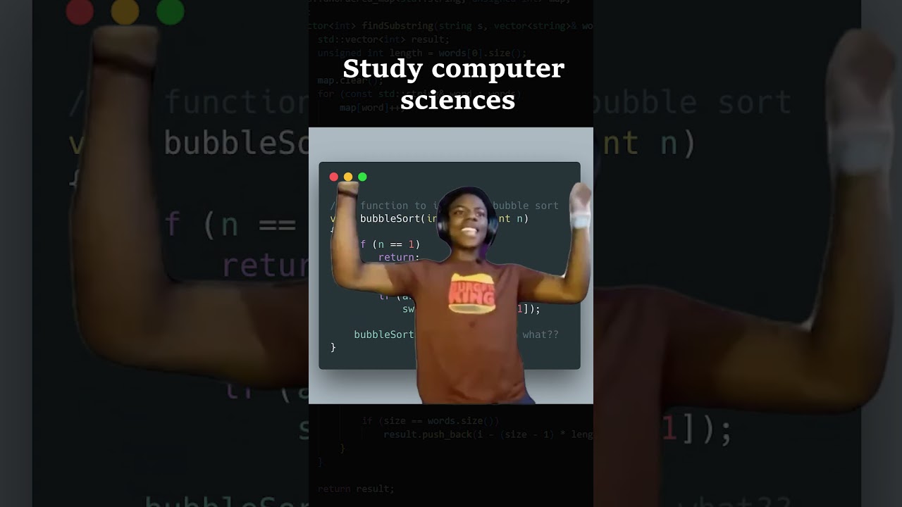 Study computer sciences 😂 #programming #python #code #coding #tech