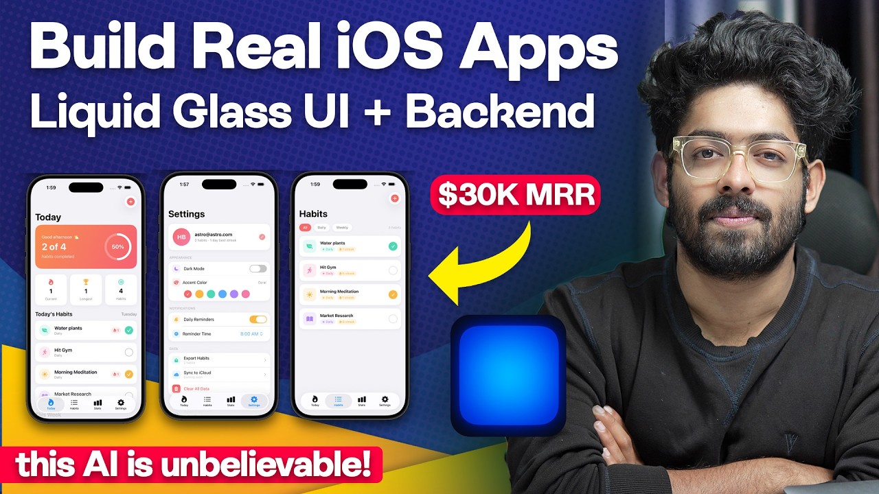 This AI Is INSANELY Good At Building Real iOS Apps | Liquid Glass UI - SuperApp