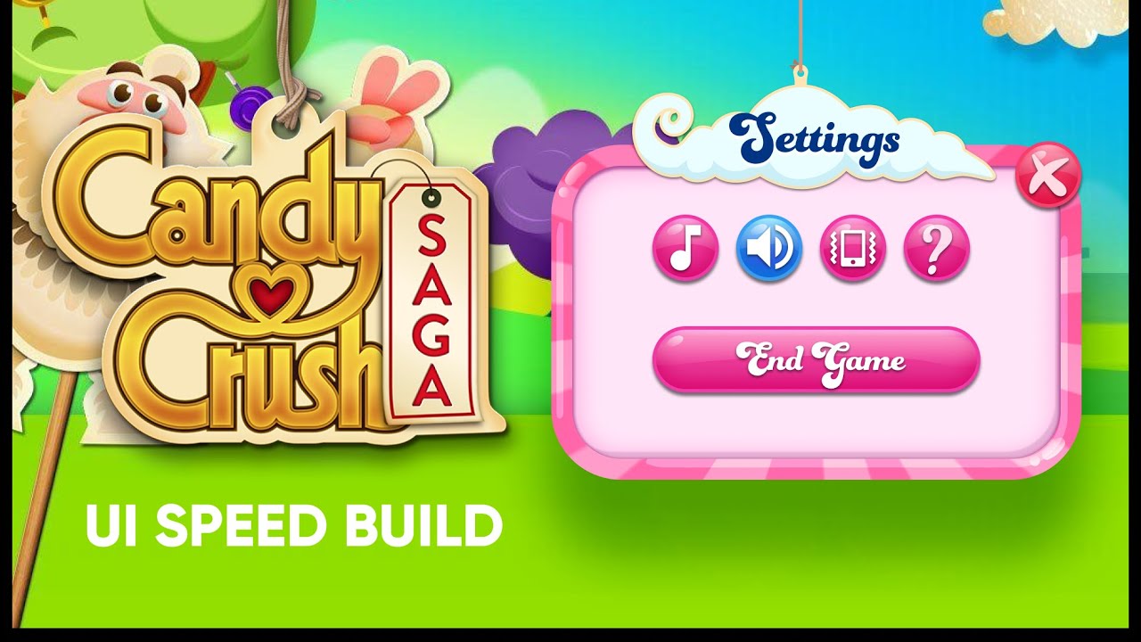 Figma Game UI - Candy Crush Saga Game UI Speed Build
