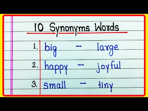 10 Synonyms Words in English | Synonyms Words 10 | English Grammar