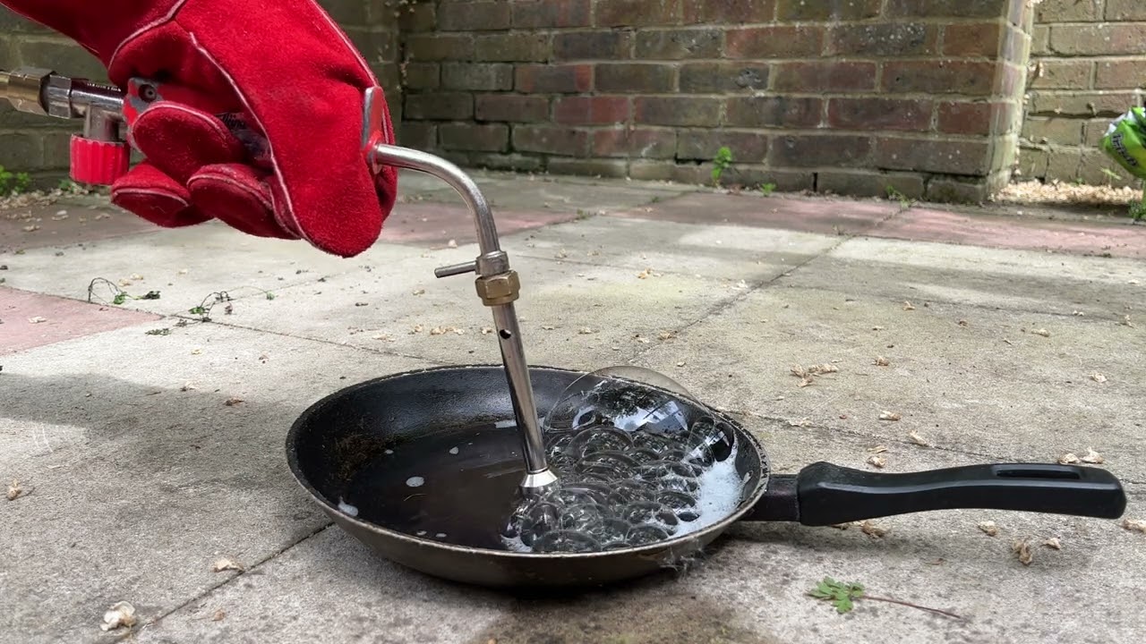 Setting fire to propane bubbles