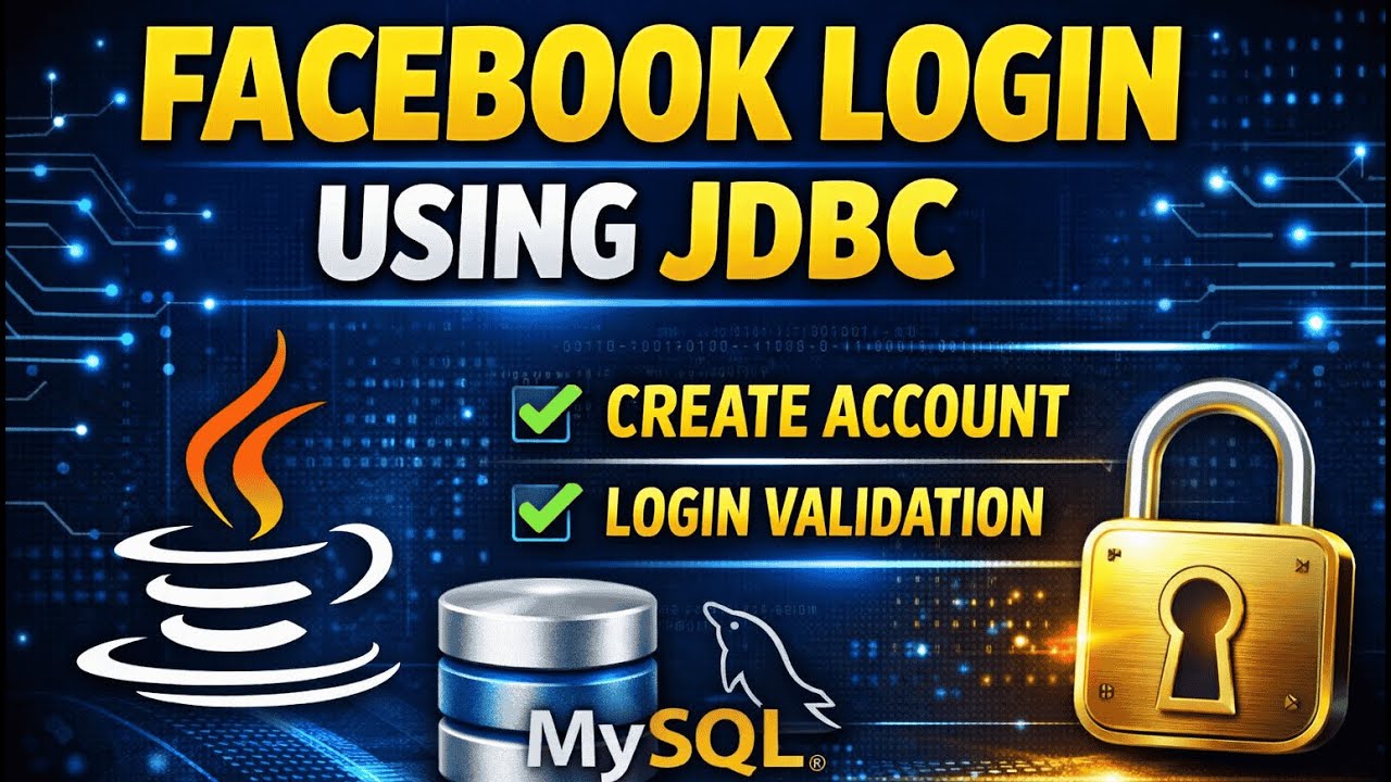Build Facebook Login System Using Java JDBC | Beginner-Friendly Project