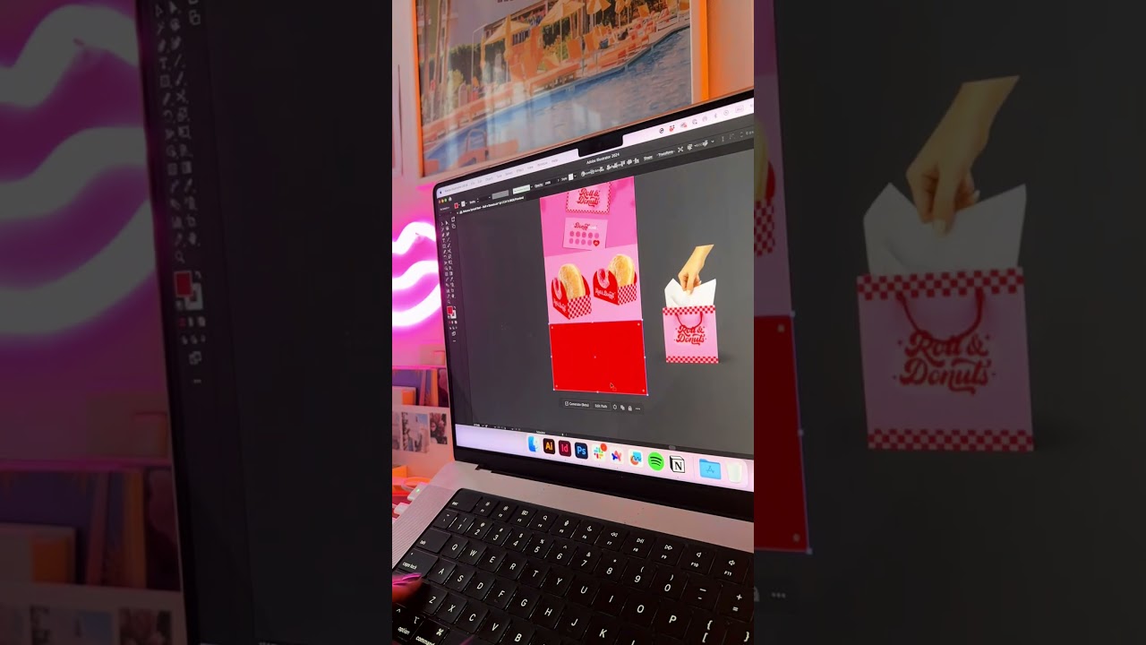 Design a Behance Brand Spread with my Free Template ! #graphicdesign #graphictips #adobe #behance