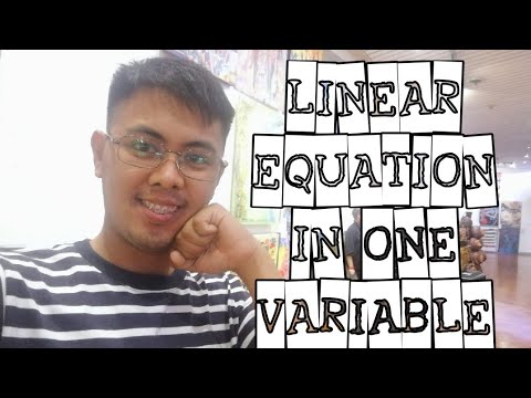 Linear Equation in One Variable