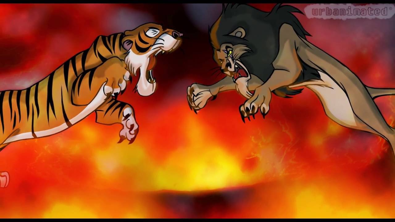 scar the lion vs shere khan the tiger!