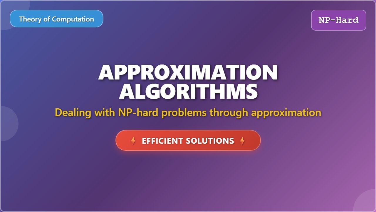Approximation Algorithms: Solving NP-hard Problems Efficiently!