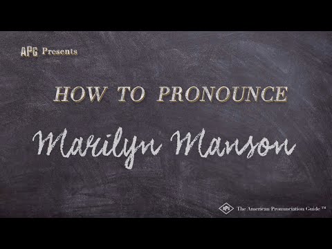 How to Pronounce Marilyn Manson (Real Life Examples!)