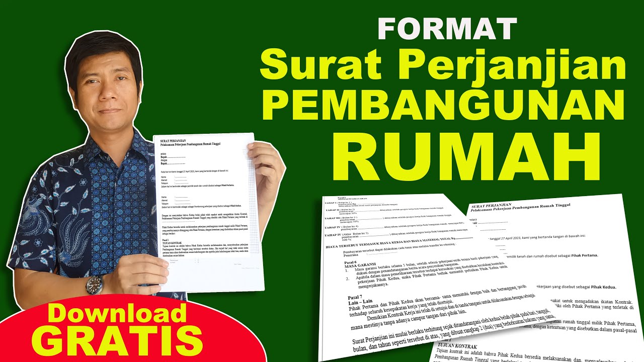 Example of a House Construction Agreement - can be downloaded