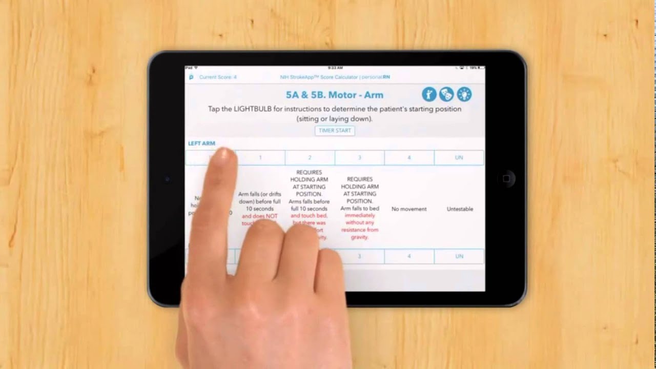 NIH StrokeApp Score Calculator