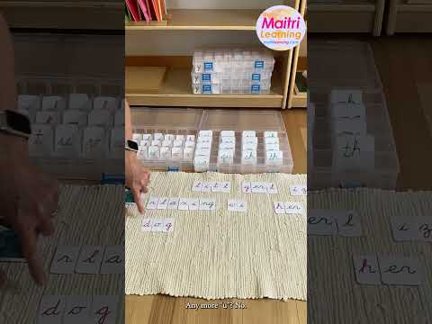 Montessori movable alphabet and putting letters away #earlylearning #phonics #montessori #cleanup