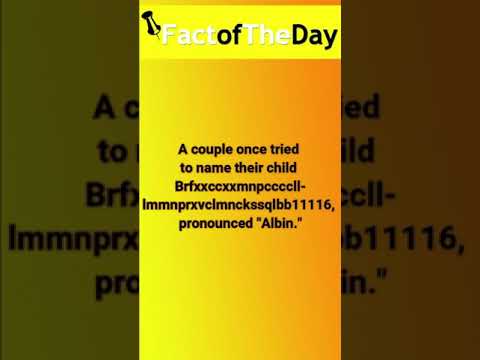 A couple once tried to name their child Brfxxccxxmnpccccll-lmmnprxvclmnckssqlbb11116 #Fact #Shorts