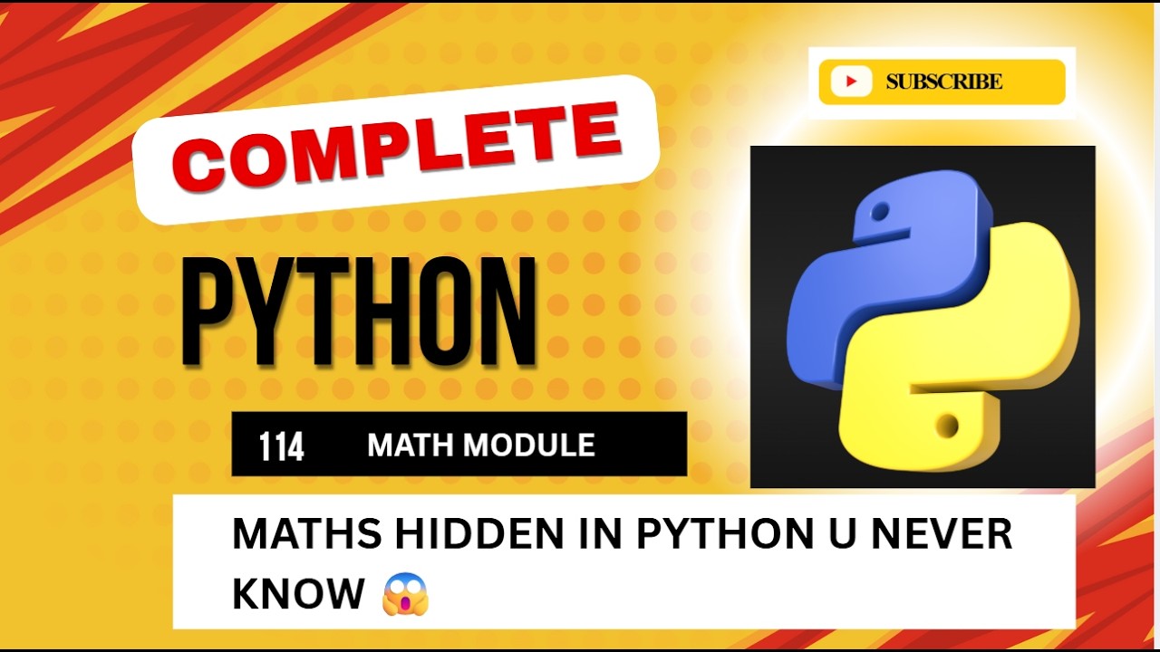 Math Module in Python | Basic to Advanced