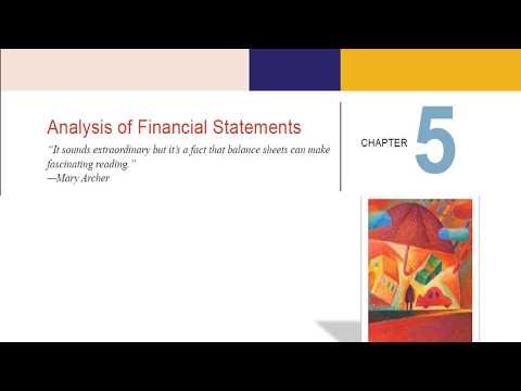FINA 3320 - Chapter 5: Analysis of Financial Statements