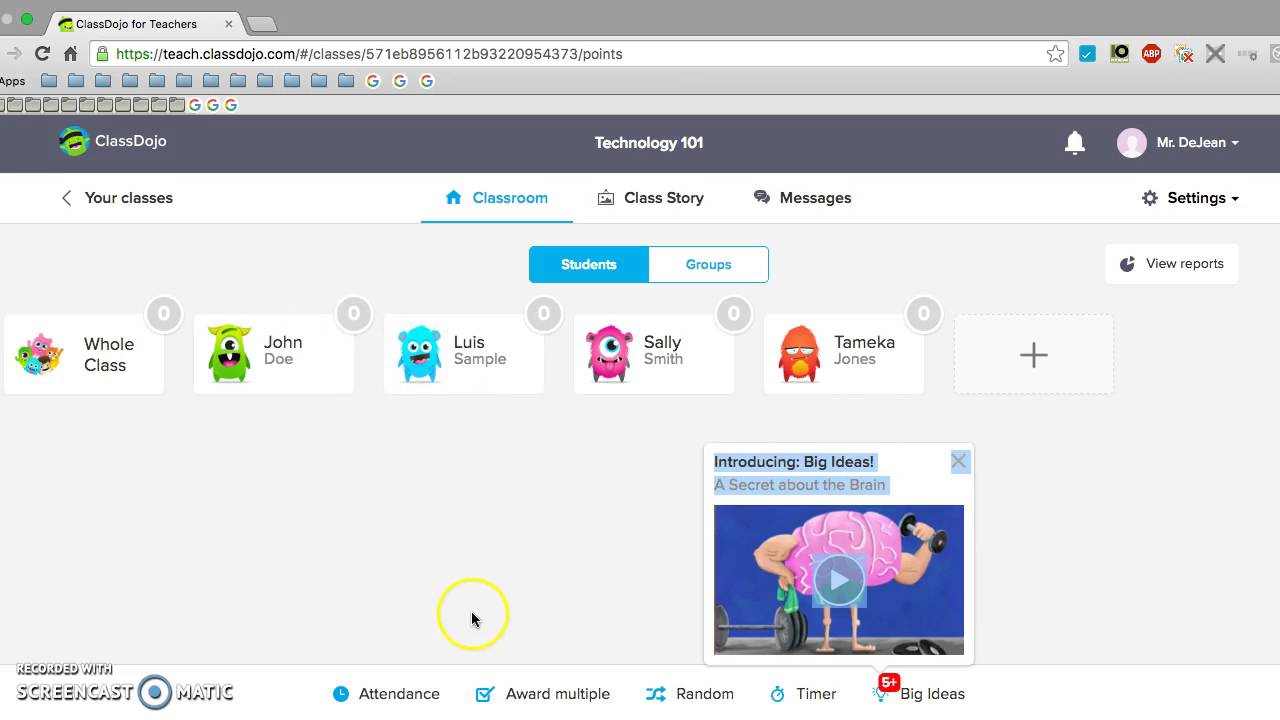 Module 15 Technology #3 Class Dojo