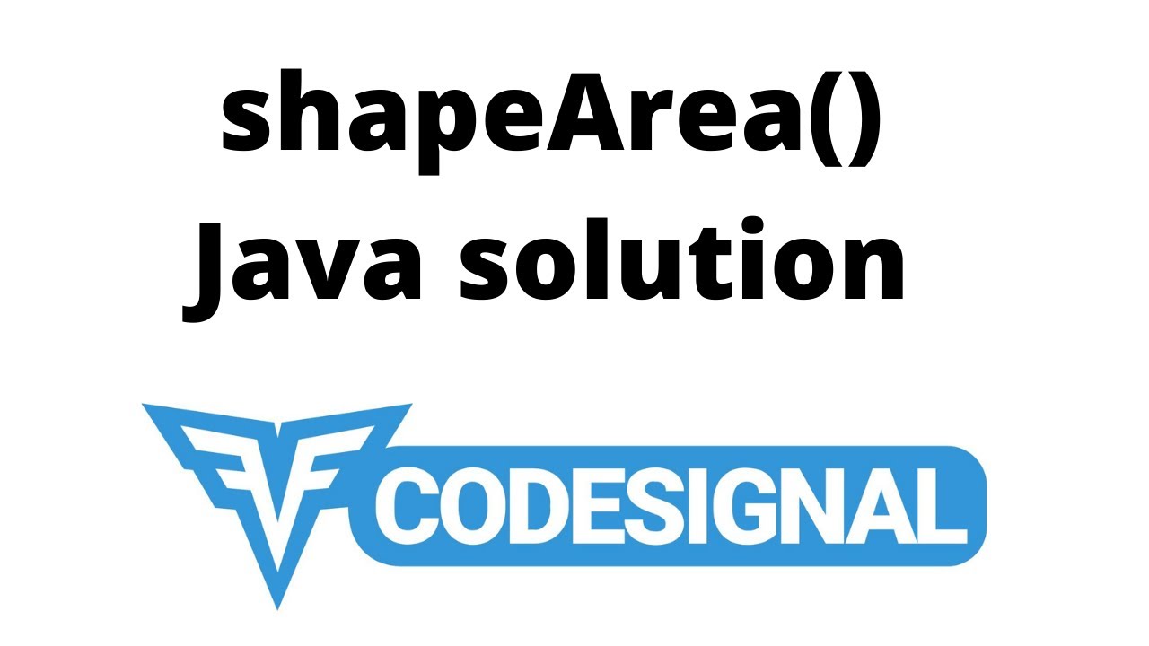 Codesignal shapeArea problem | Java Solution | Arabic