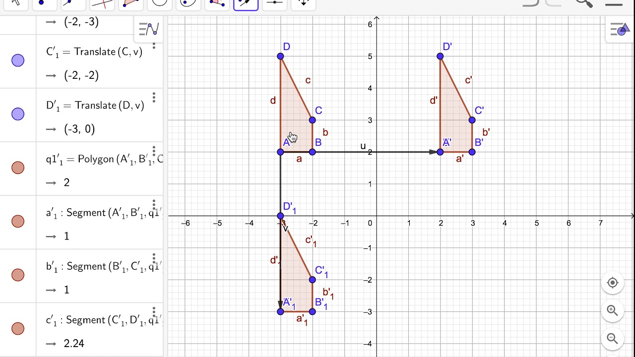 Translation with Geogebra