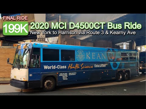 Final NJ Transit 199K Bus Ride: 2020 MCI D4500CT 20113 from New York to Harrison