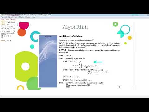 Python Programming for Jacobi's Method