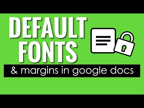 Setting Default Fonts in Google Docs