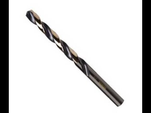 Irwin 3019016B Black & Gold High Speed Steel Fractional Straight Shank Jobber Length Drill Bit 1 4