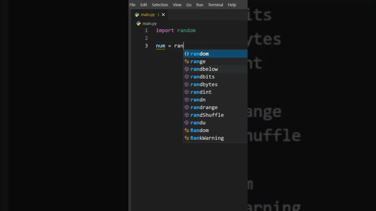 How to generate a random number using Python #shorts