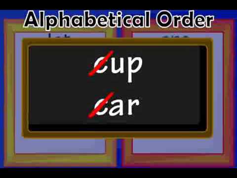 Lesson on Alphabetical Order