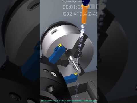 G92 in CNC | What is G92 in Fanuc | #simulator #cnc#boringOperations #shorts #short