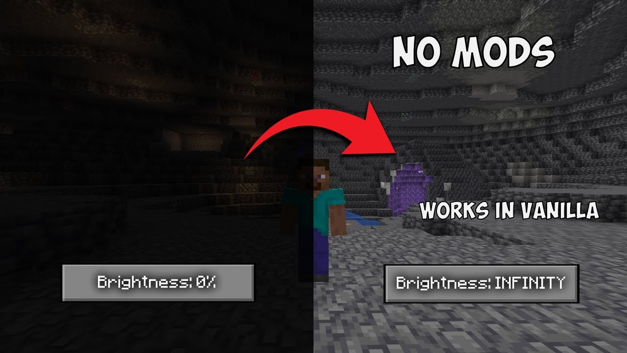 How to Get FULL BRIGHTNESS in Minecraft (NO Mods) [FullBright]