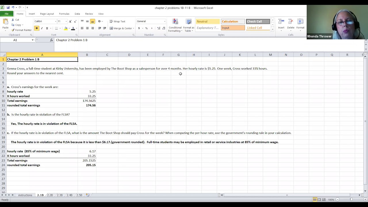 ACC 140 Chapter 2 Problems, 1 through 5 B