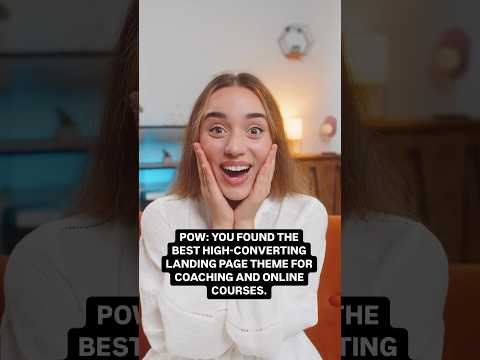 How to create coaching online course landing page in minutes. Top Page WordPress theme.