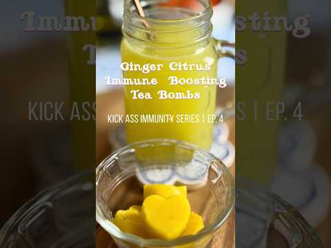 Best Cold Fighting DIY Immunity Tea Bombs #fluseason #remedies #ginger #immunitybooster #immunity