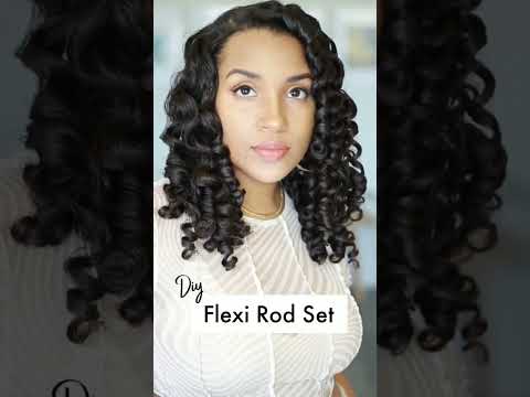 How To: Flexi Rod Set Curls on Stretched Hair | Natural Hair Care #shorts